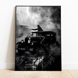 Set of 4 Mafia Prints / Home Wall Poster / Gangster Digital Art ...