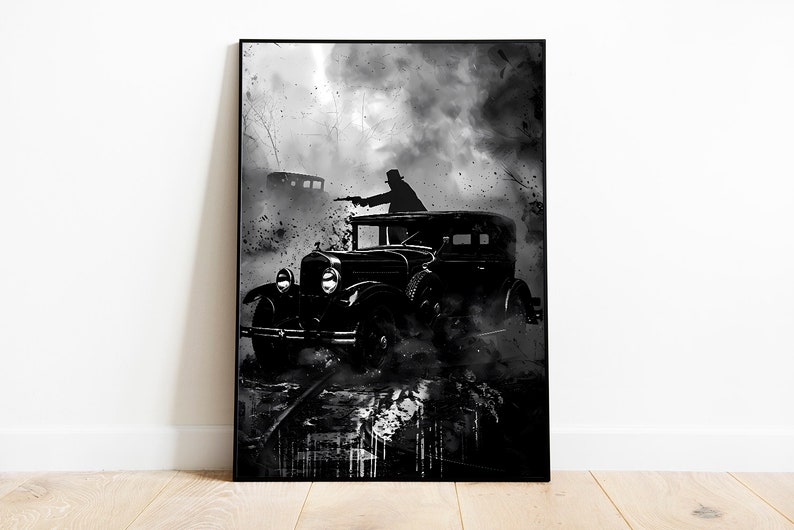 Set of 4 Mafia Prints / Home Wall Poster / Gangster Digital Art ...
