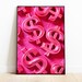 Set of 4 Preppy Art Posters, Acrylic Prints, Digital Illustration ...