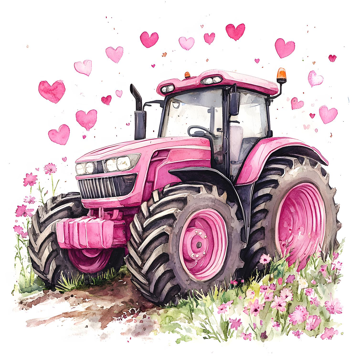 10 JPG of Cute Tractors Images, Clipart , Watercolor Jpg Clip Art ...