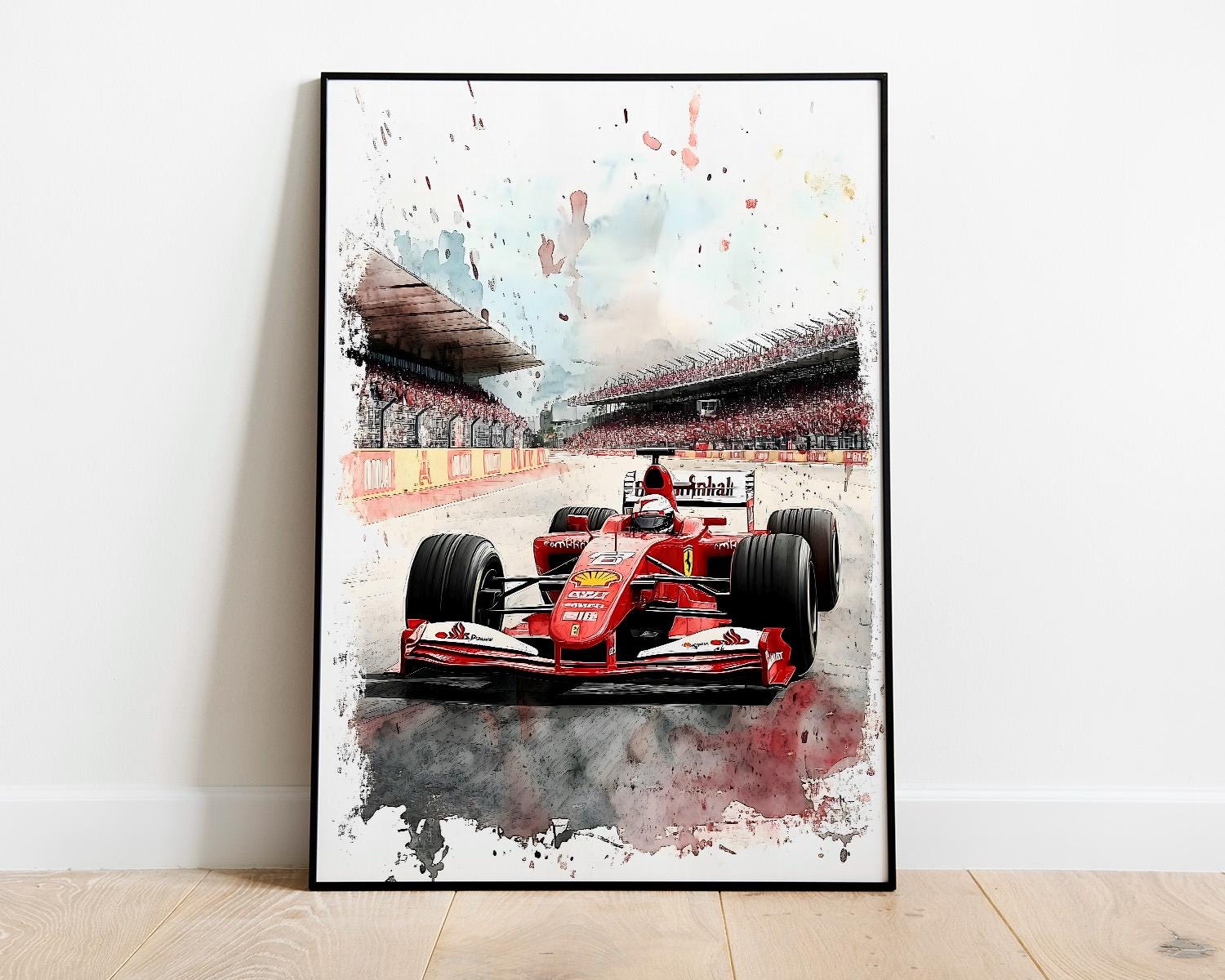 Set of 4 Formula 1 Posters, Racing Car Poster, Digital Illustration ...