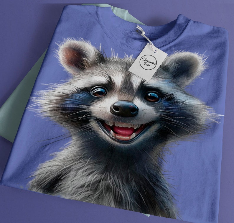 Set of 18 Cute Racoon PNG Poster, Digital Illustration, Racoon Print ...