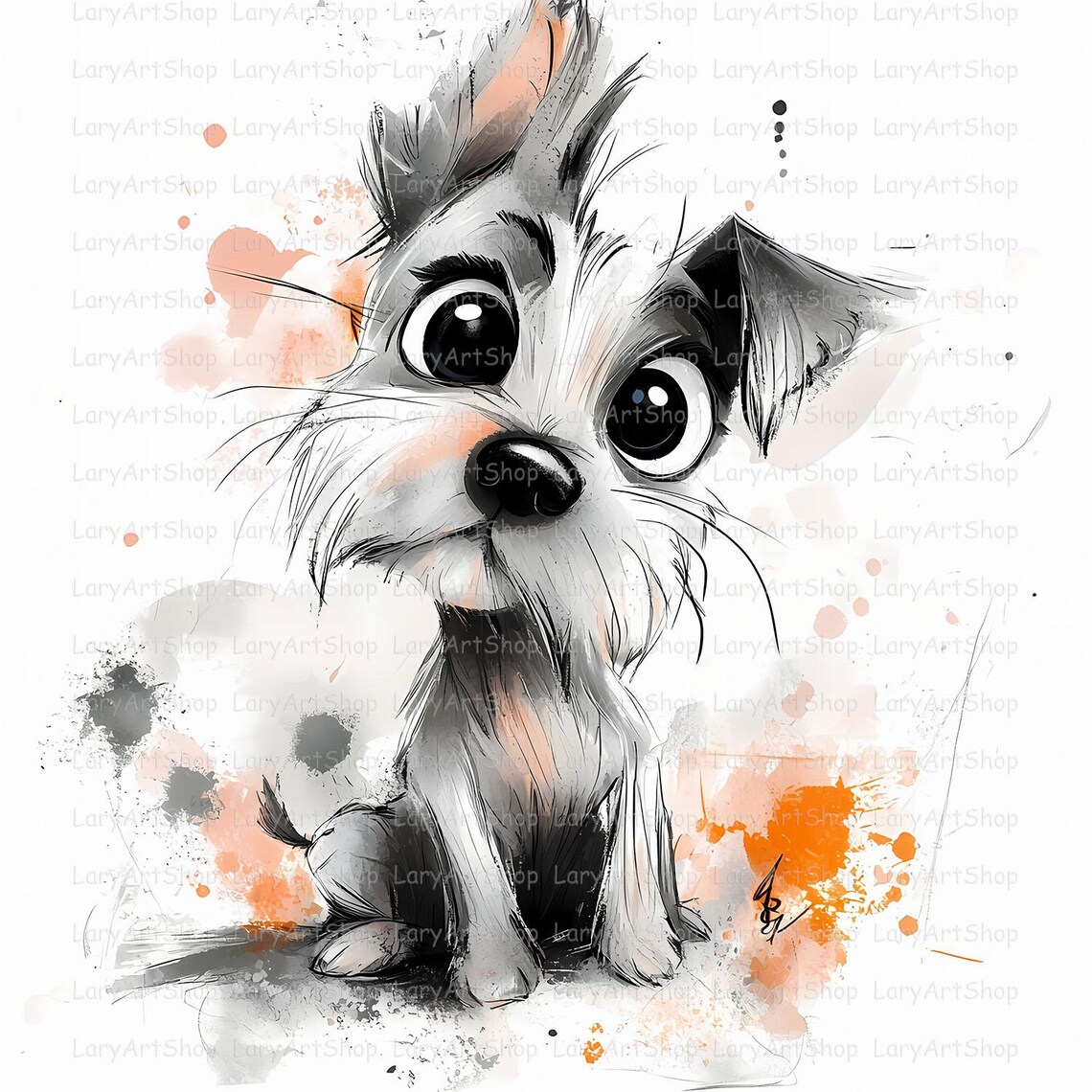 10 High Quality Cute Dogs Clipart, Watercolor Clip Art, Printable Jpgs ...
