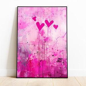 Set of 4 Preppy Art Posters, Acrylic Prints, Digital Illustration ...