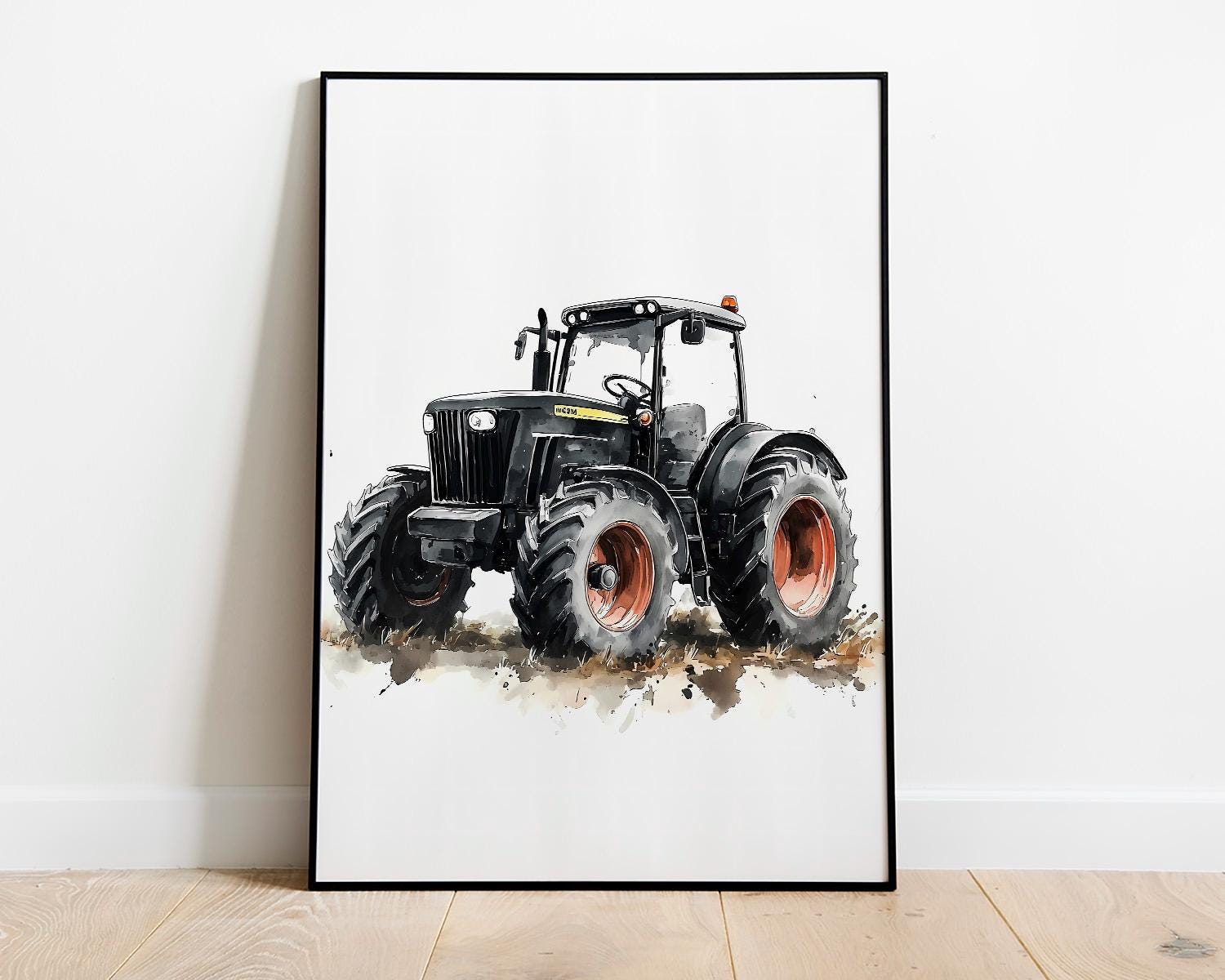 Set of 6 Tractors Prints, Watercolor Nursery Poster, Digital ...