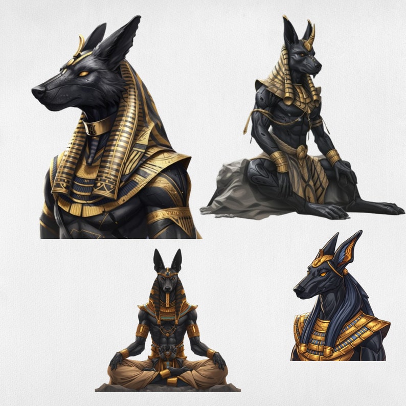 Set of 22 Anubis Clipart Bundle, Digital Art, High Quality PNG Anubis ...