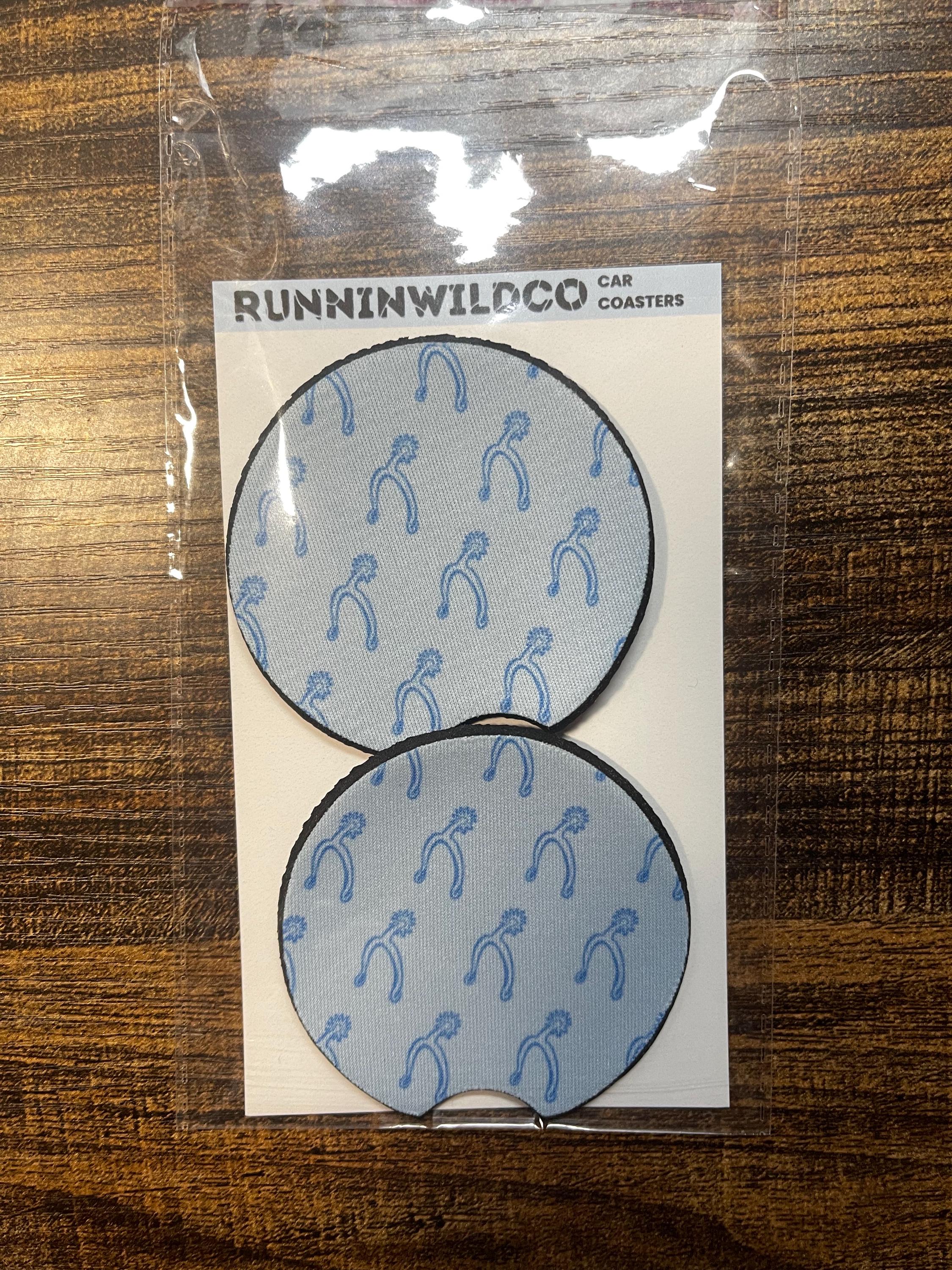 Western Blues Car Coasters, Country Car Coasters, Blue Car Coaster, New ...