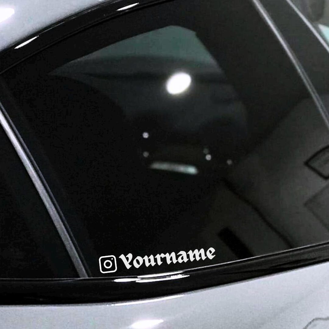 Custom Instagram Name Vinyl Decal | Car Window Personalized Username ...