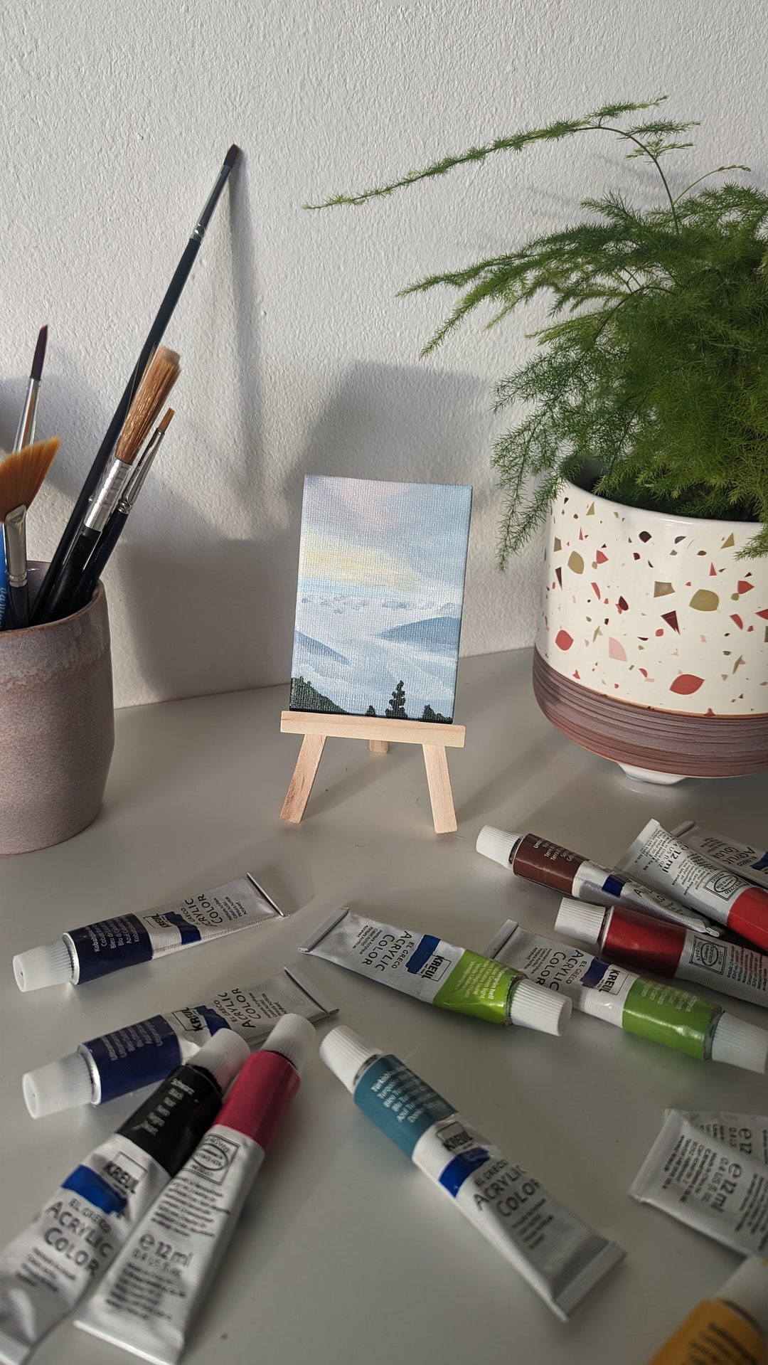 Misty Mountains Hand-painted Art for Unique Gifts and Decor - Etsy