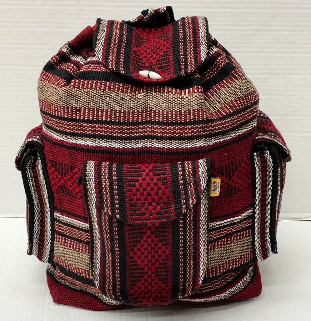 Mexican Artisanal 3 Pocket Backpack - Etsy