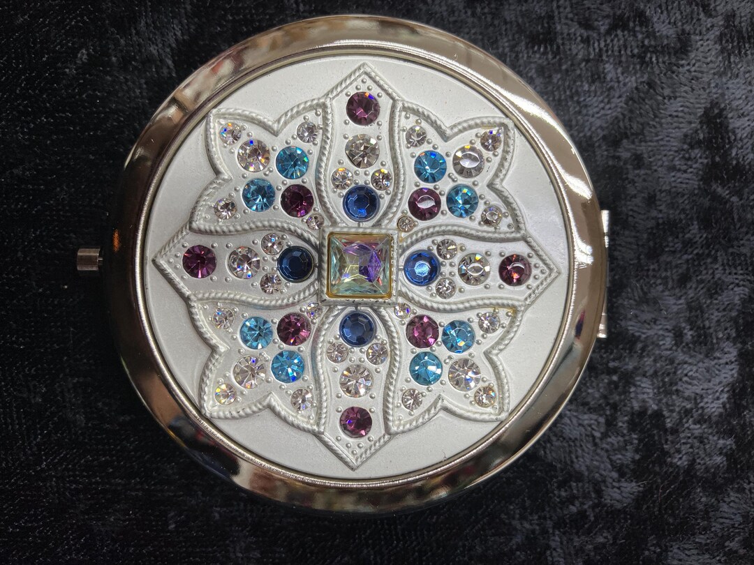 Silver Compact Mirror | Classic Silver Filigree | Ornate Design - Etsy