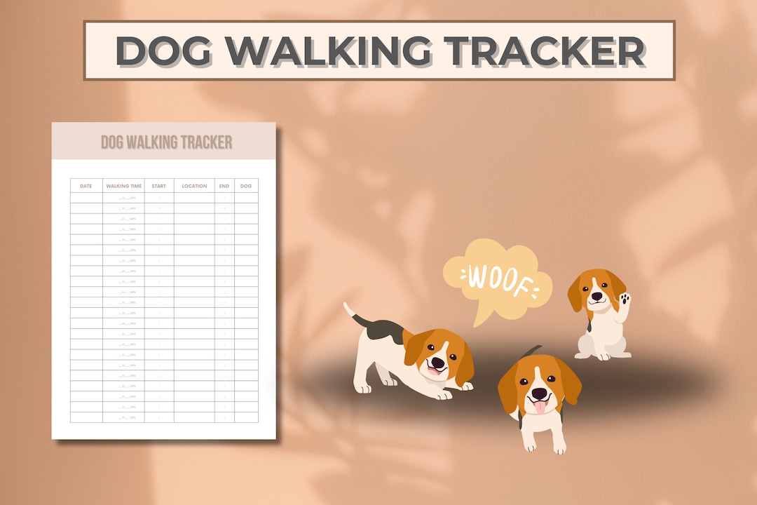 Printable Dog Walking Schedule, Pet Planner Insert, Tracker for Pet ...