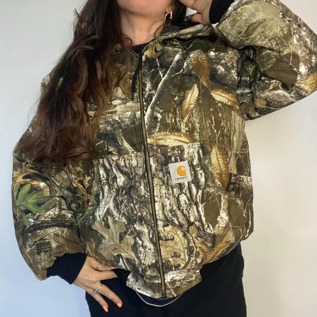 Vintage Deadstock Reworked Real Tree Carhartt Jacket | Camouflage Zip up Carhartt Workwear ...