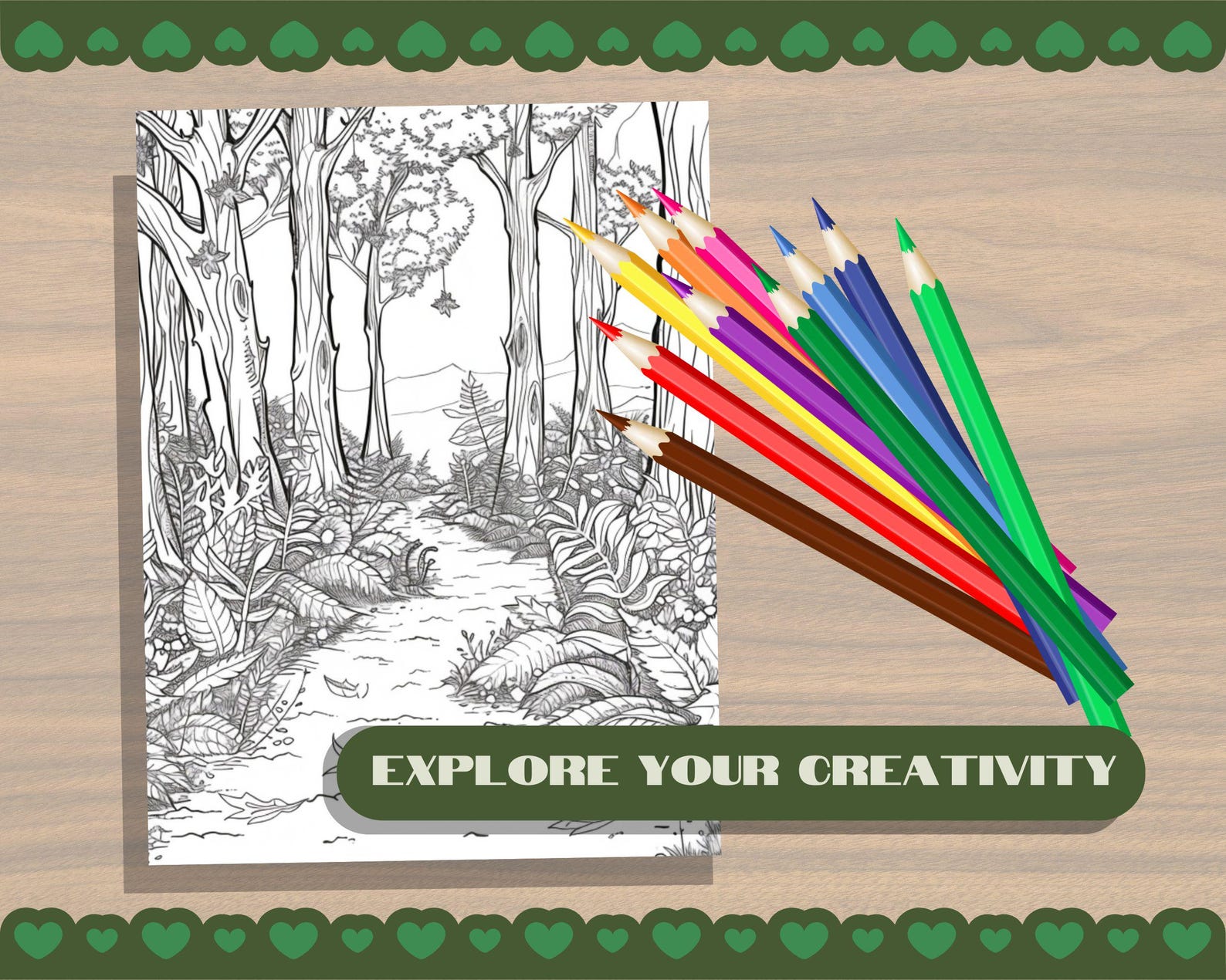 25 Woodland Path Coloring Pages, Stress Relief, Theraputic, Relaxing ...
