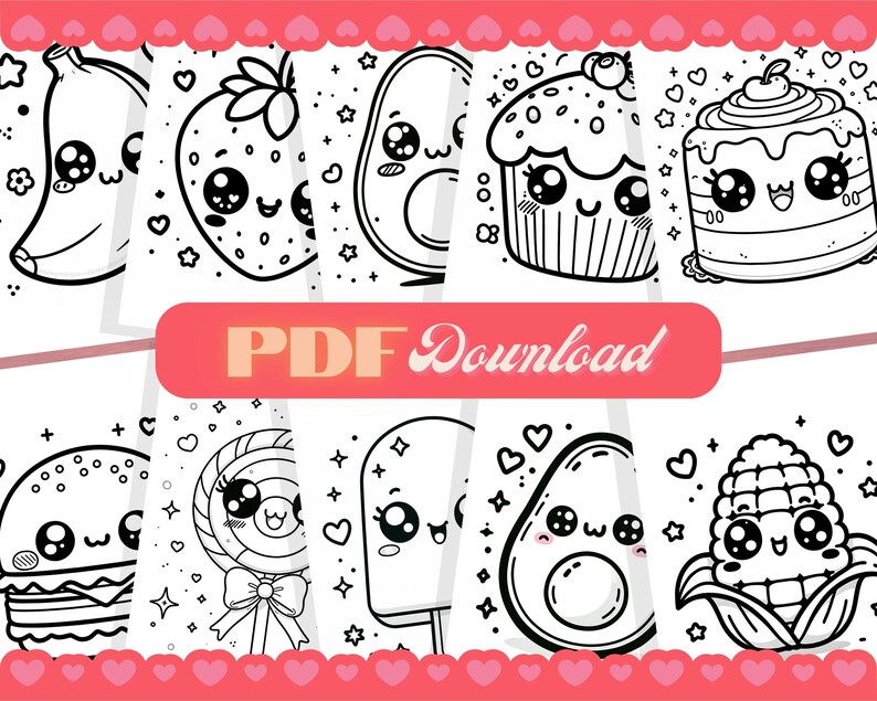 30 Food & Drinks Coloring Pages Volume 1 Coloring Pages Therapy ...