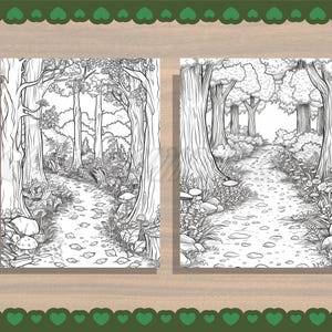 25 Woodland Path Coloring Pages, Stress Relief, Theraputic, Relaxing ...