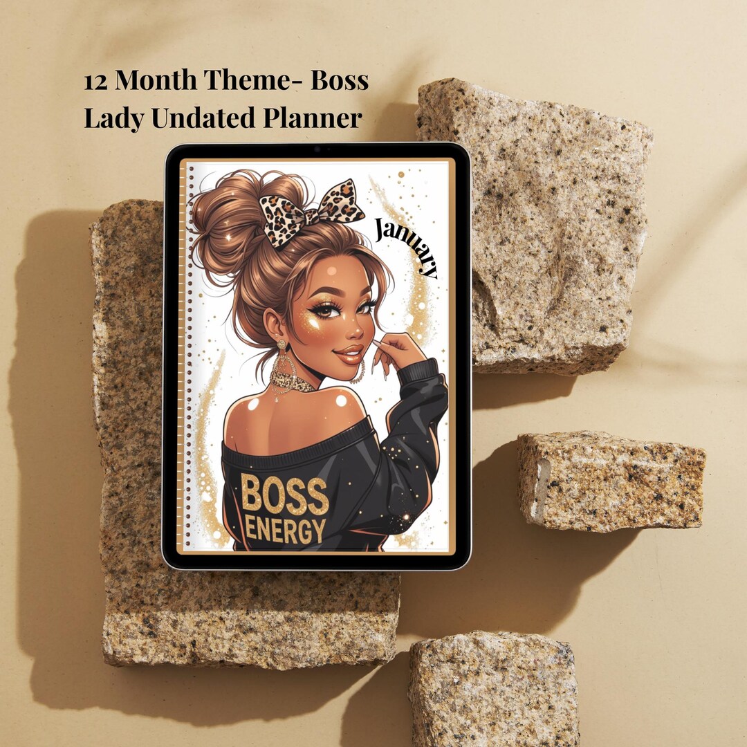 12 Month Undated Planner/boss Lady Themed – Stay Organized, Stylish ...