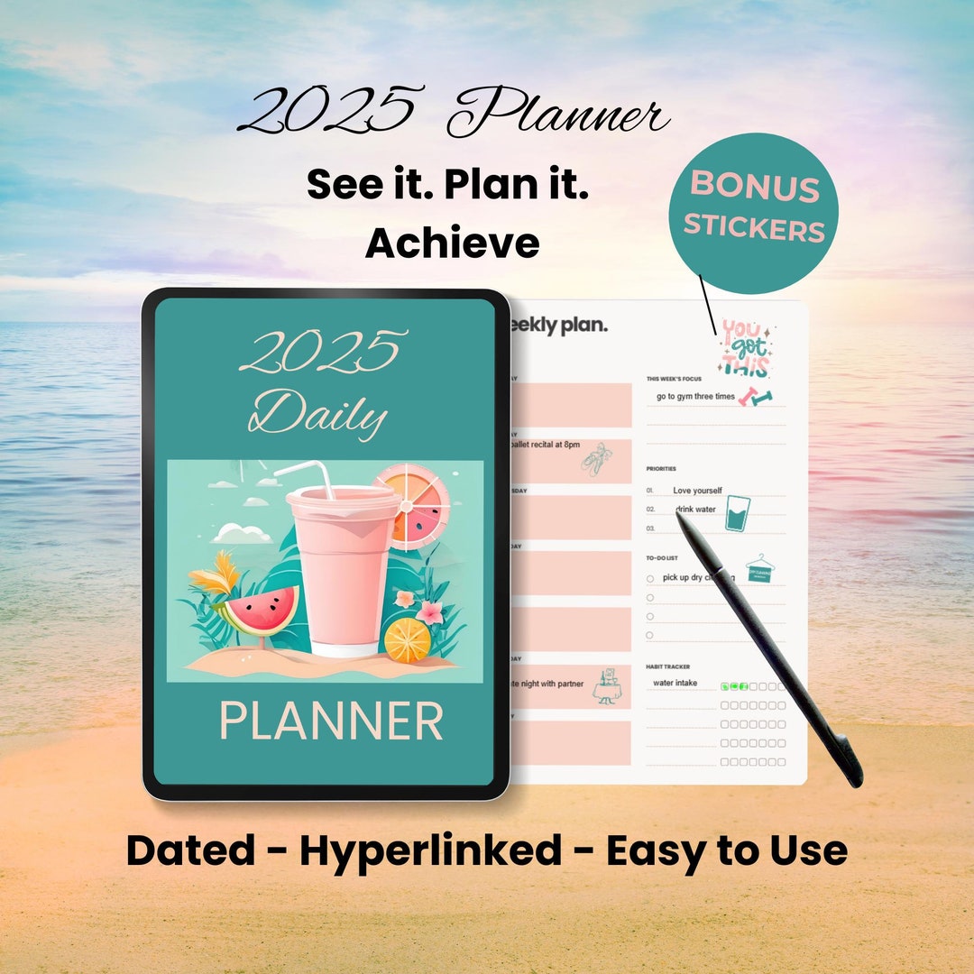 2025 Hyperlinked Digital Planner – Organize Your Year With Ease!/ Daily ...