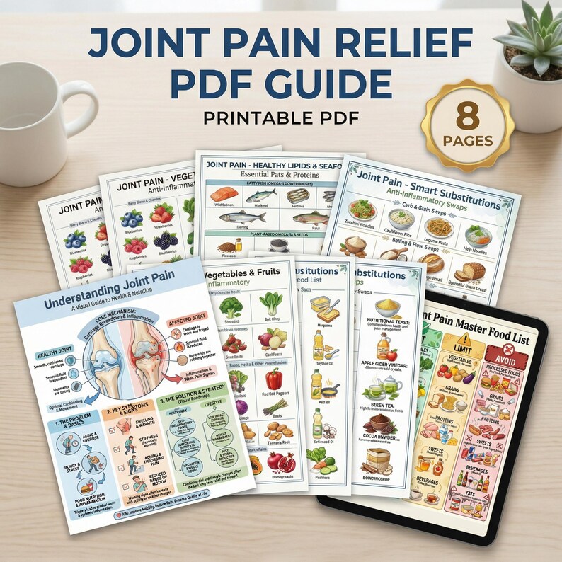 Joint Pain Relief Food Guide | Anti-inflammatory Diet Chart (PDF ...