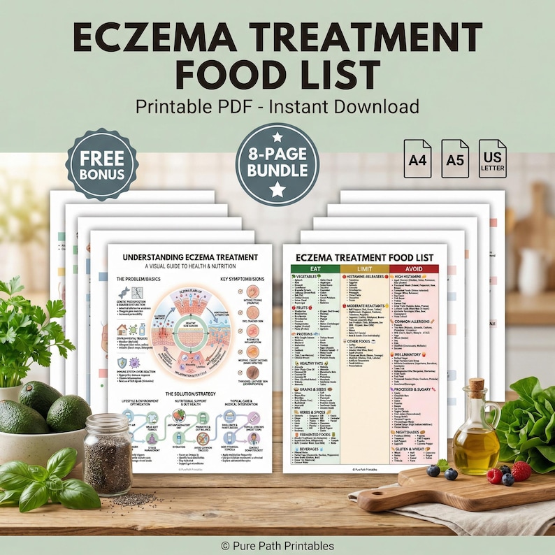 Eczema Treatment Food List PDF | Healing Guide | Skin Health Nutrition ...