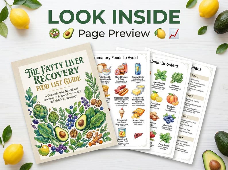 Fatty Liver Food List PDF | Liver Health Diet Guide | NAFLD Nutrition ...