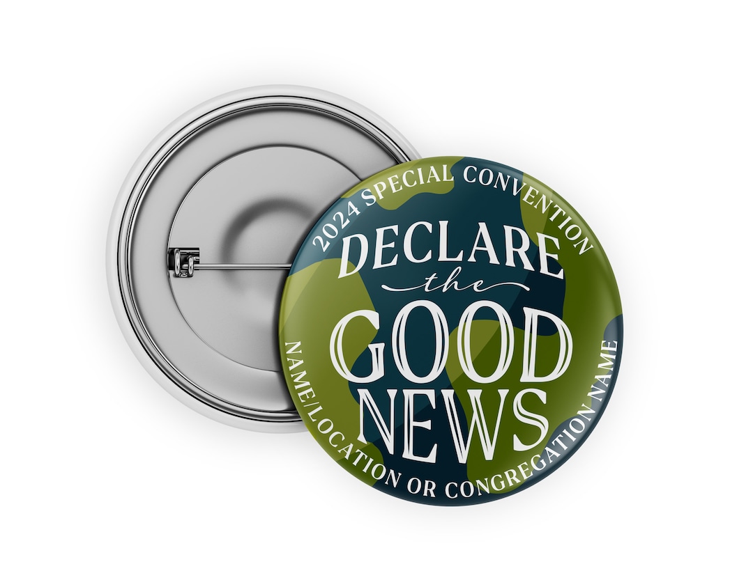 PERSONALIZED - Declare the Good News Pin Button 2024 Convention - Jw ...