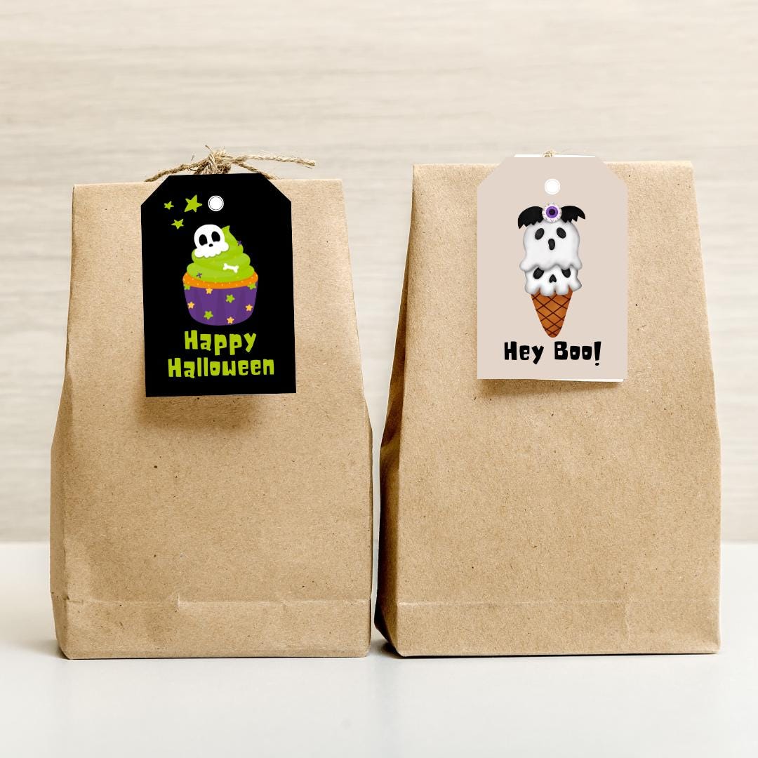 Printable Tags for Halloween, Party Treat Bags Tag, Gifts for ...