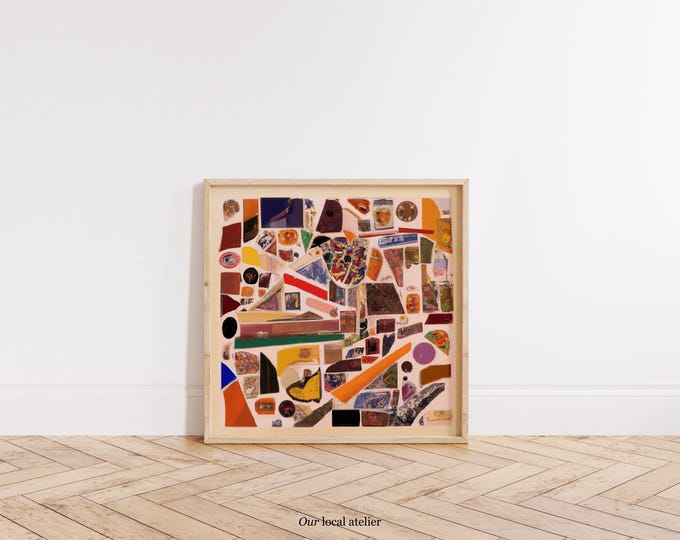 COLORFUL ABSTRACT PRINT | Abstract Collage Poster | Perfect ...
