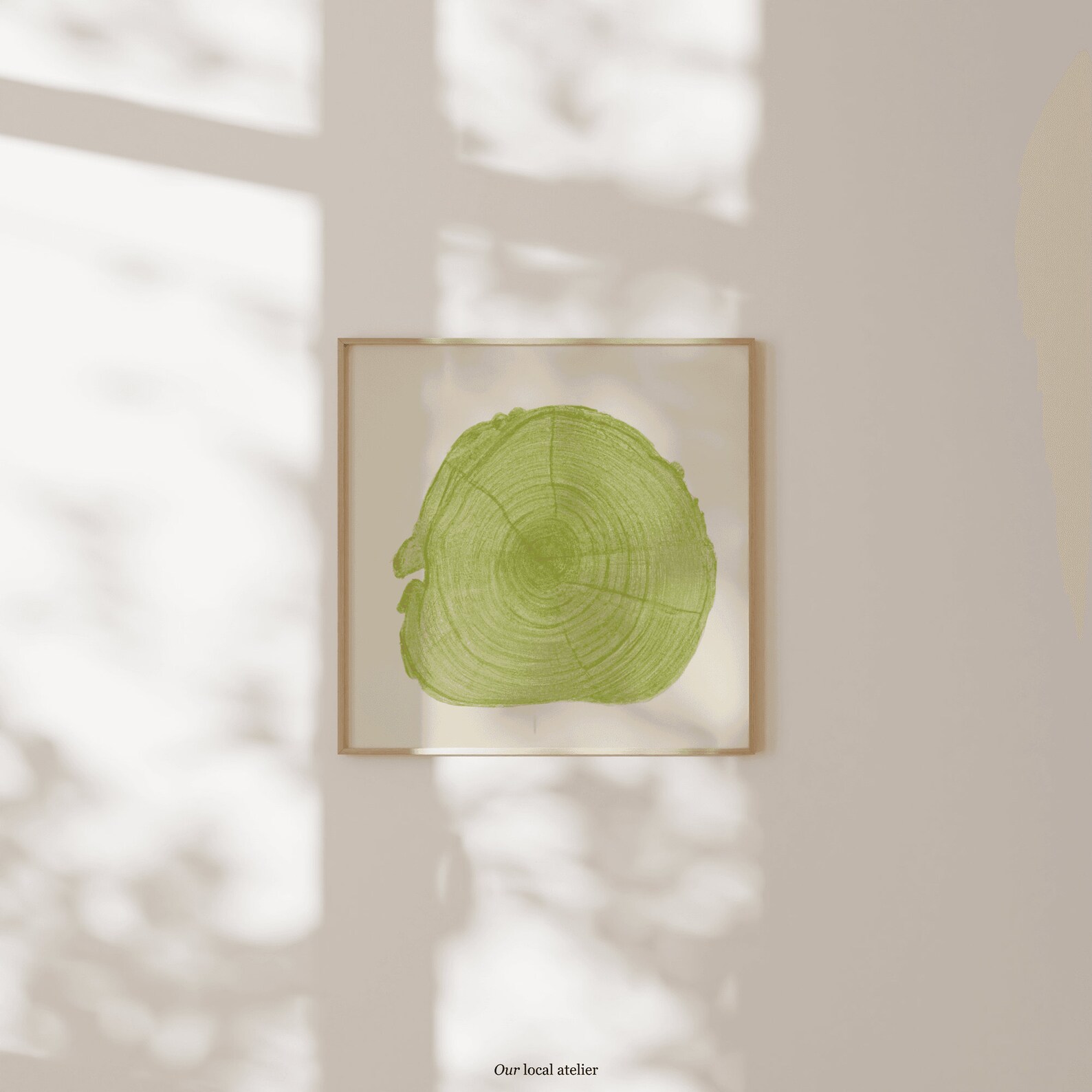 GREEN TREE Print Tree Rings Poster Unique Nature Gift Square Art Print ...