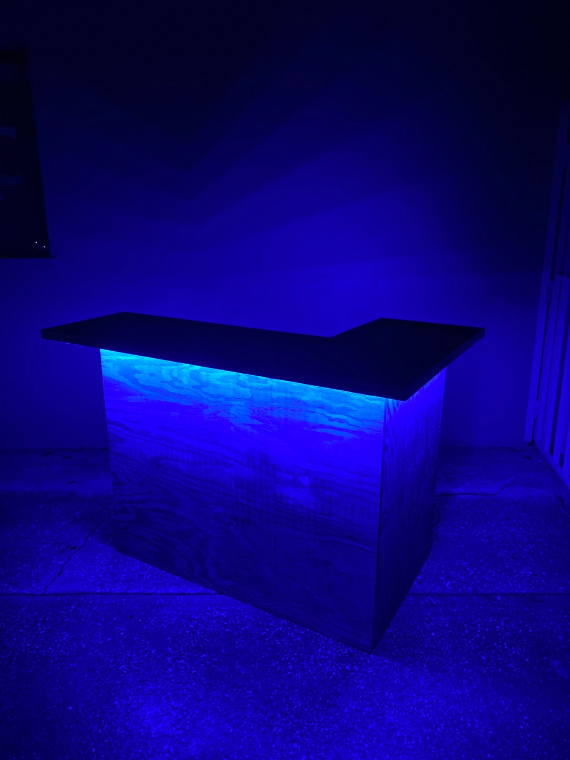 5’x38” L Shape Basement Bar. Reception Desk. Cash Wrap. - Etsy