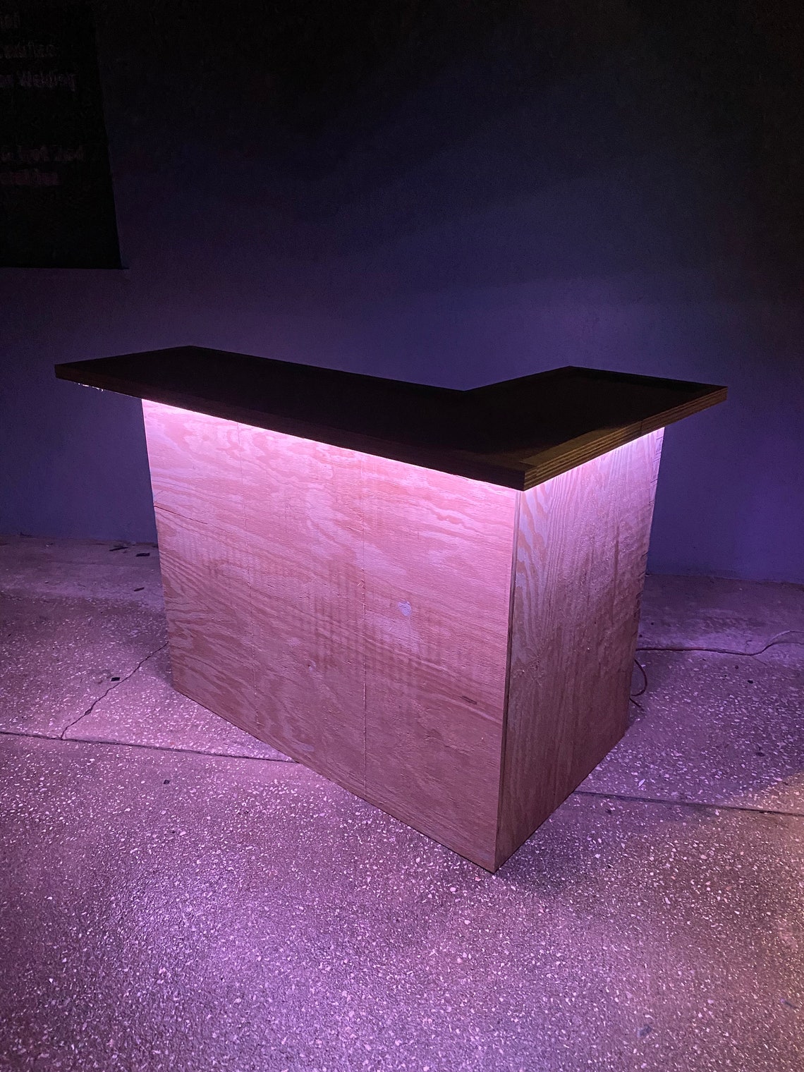 5’x38” L Shape Basement Bar. Reception Desk. Cash Wrap. - Etsy