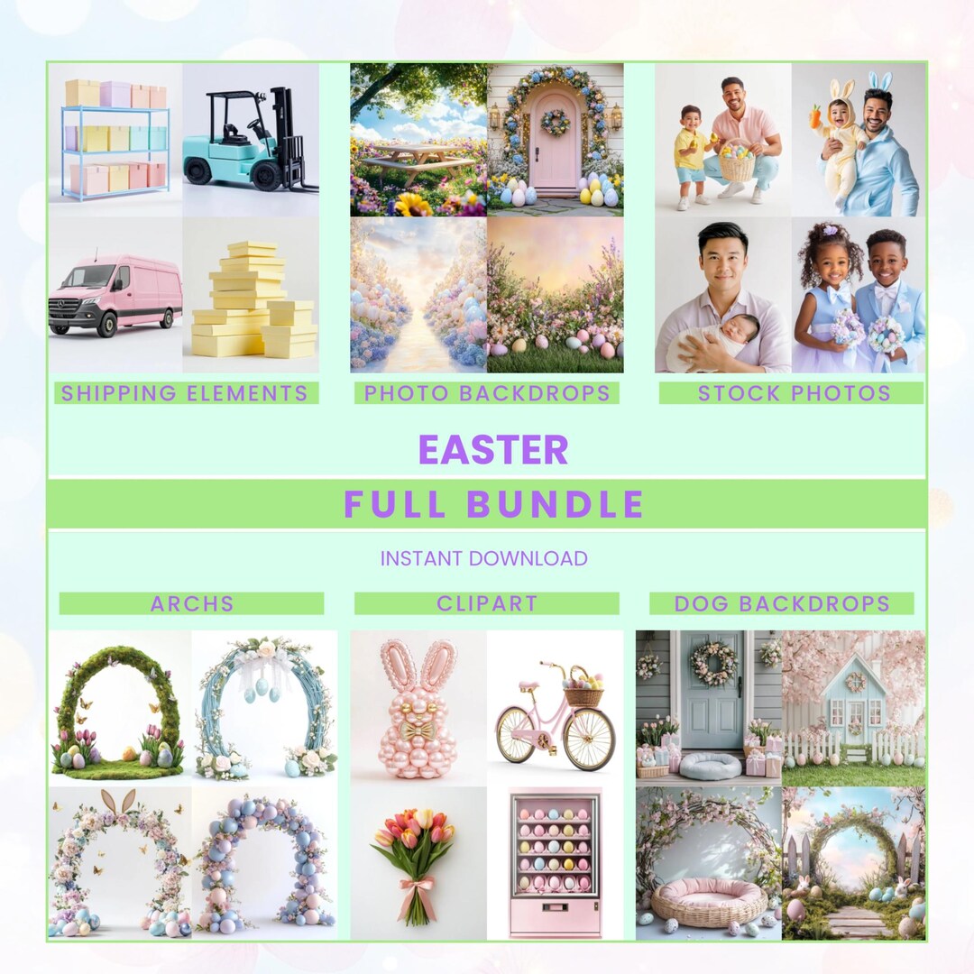 Easter Mega Bundle – 1,111+ Digital Elements | Instant Download - Etsy ...