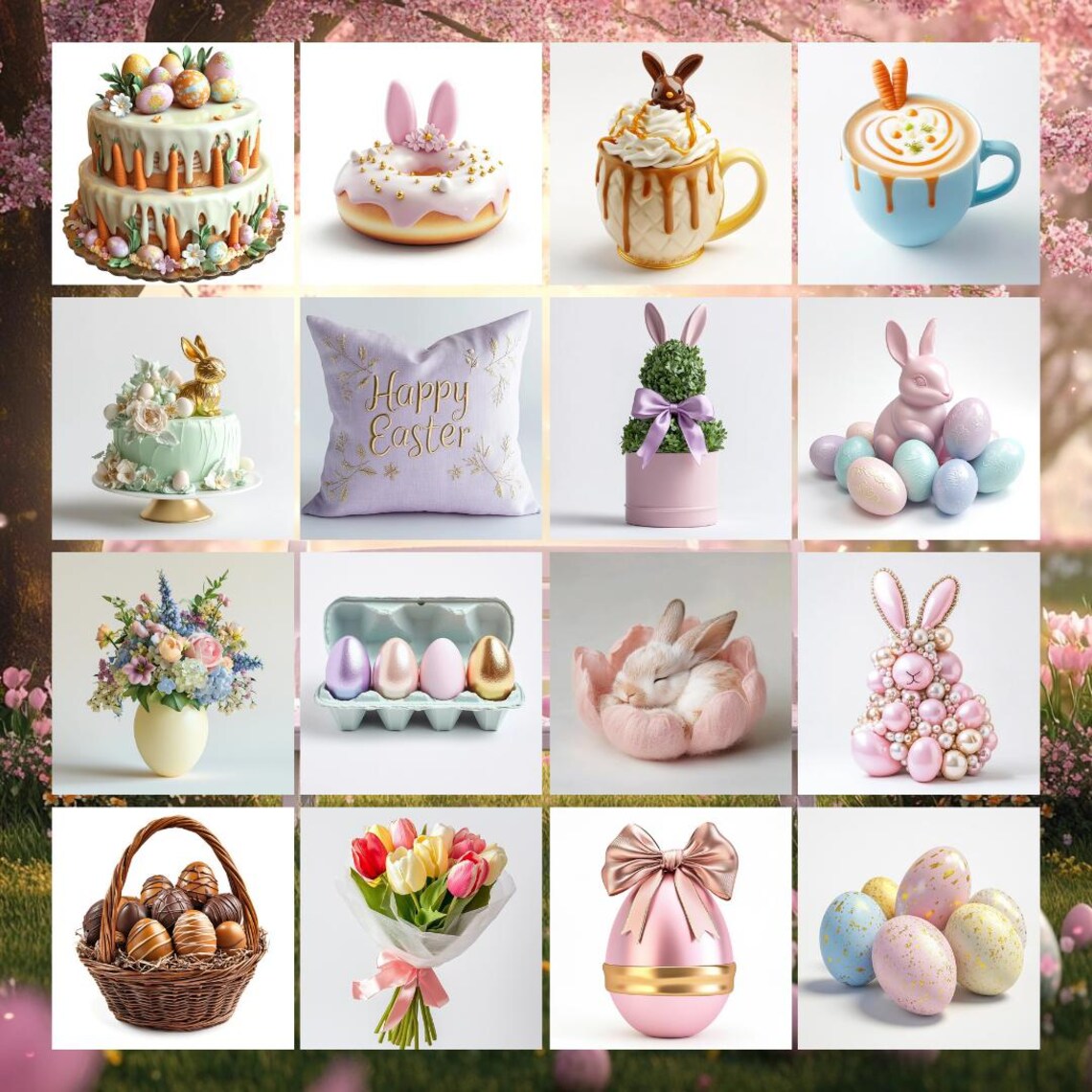 Easter Clipart & Mockups , 200+ High-quality Easter Elements | Spring ...
