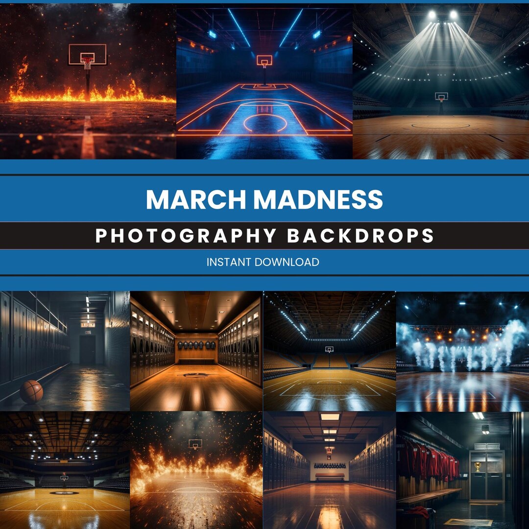 March Madness Basketball Backdrops – Instant Download - Etsy