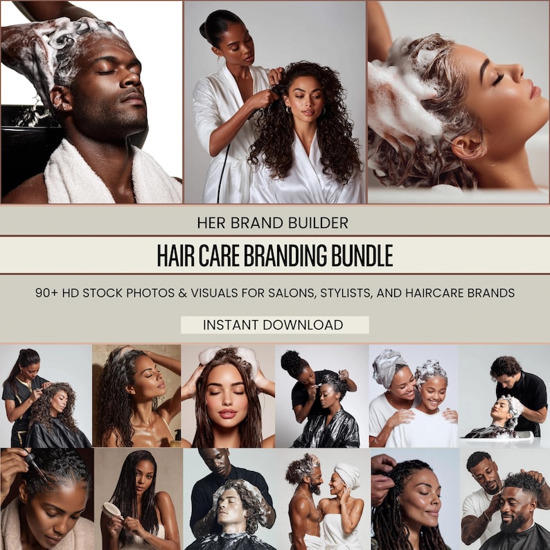 Hair Care Branding Bundle 90+ Hair Salon Stock Photos, Diverse Hair ...