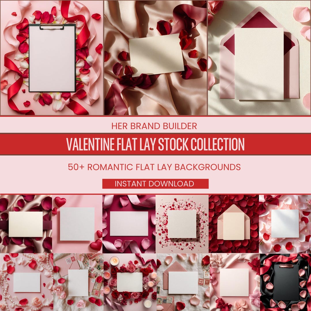 Valentine Flat Lay Stock Photos | Romantic Backgrounds | Valentine ...
