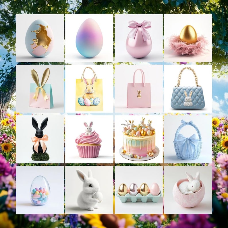 Easter Clipart & Mockups , 200+ High-quality Easter Elements | Spring ...