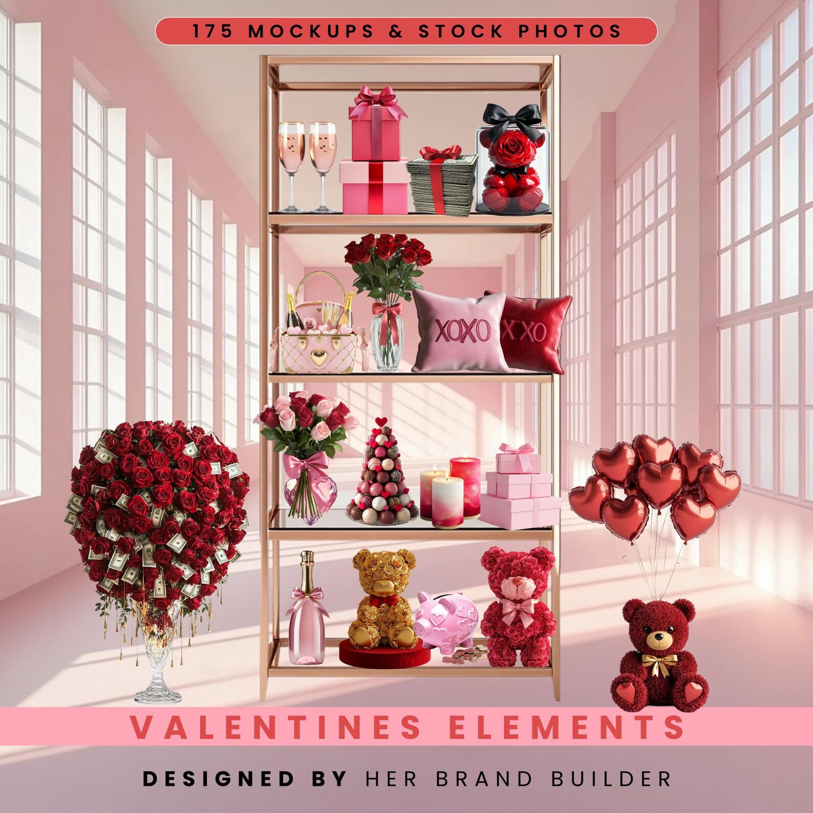 175 Valentine’s Day Clipart & Mockup Bundle – Roses, Gifts, Teddy Bears ...