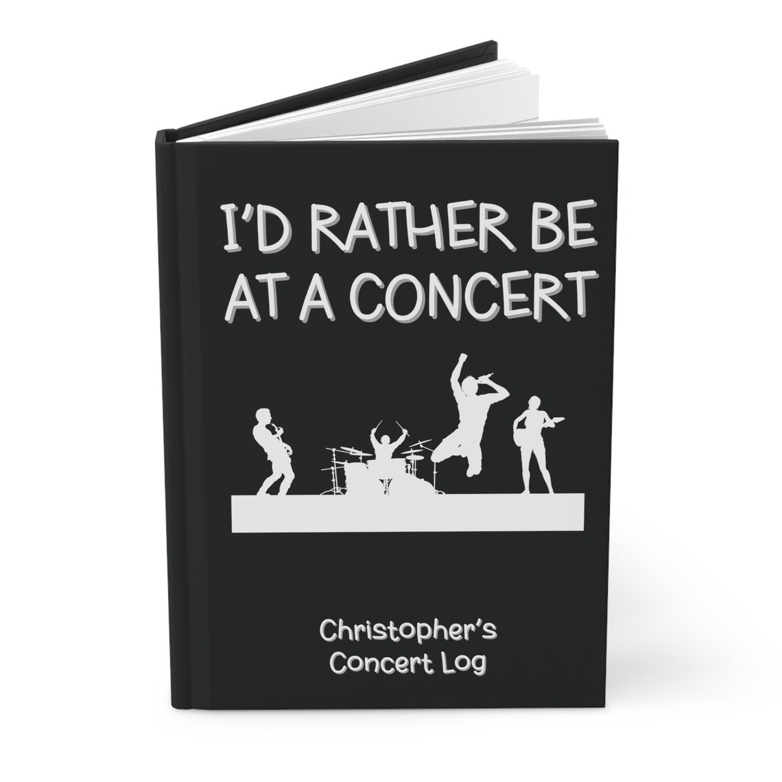 Personalized Concert Journal Music Lover Notebook Custom Gift Concert ...