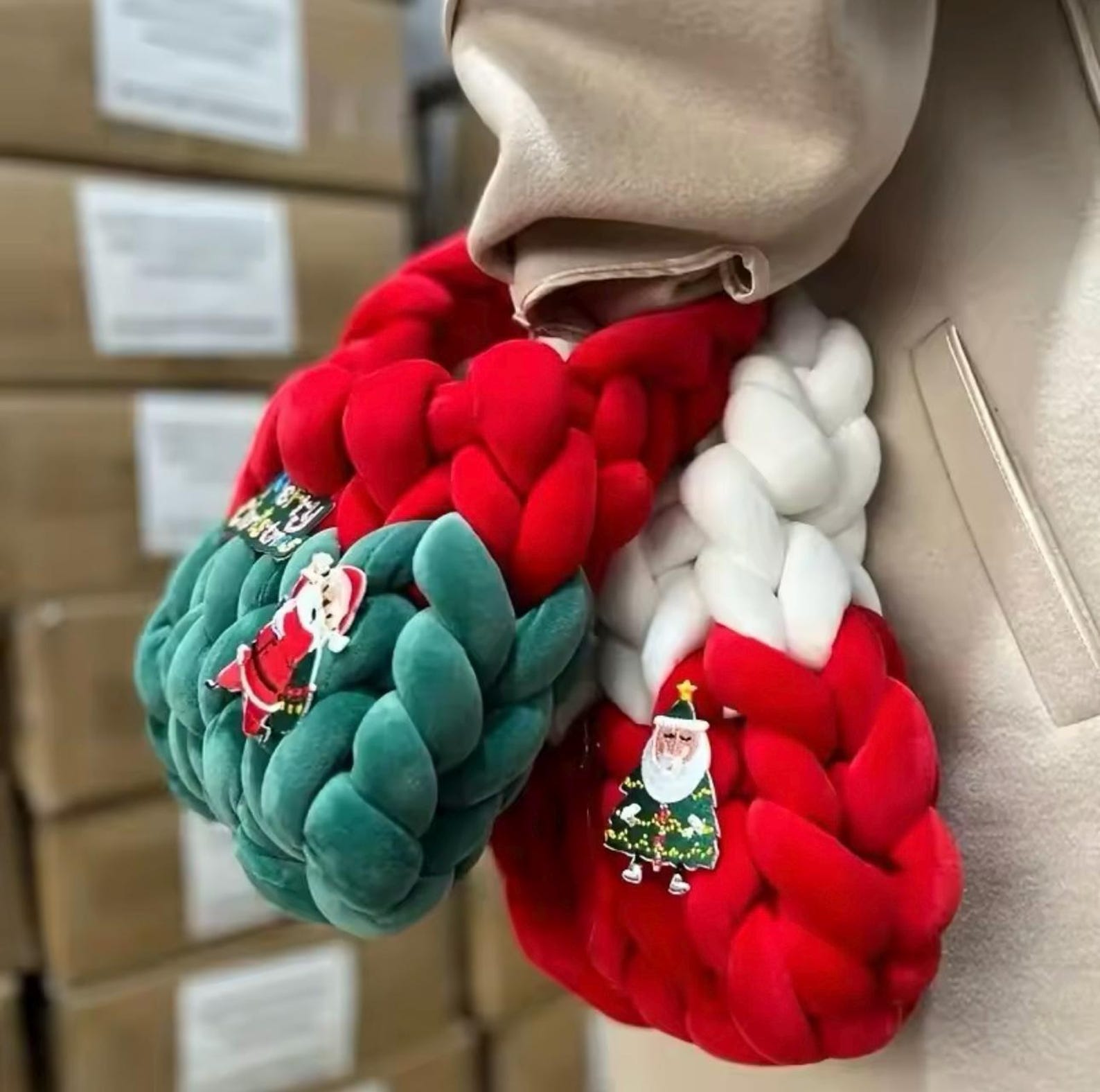 Hand Knitted Christmas Themed Bag Soft and Stylish Gift Bag Special ...
