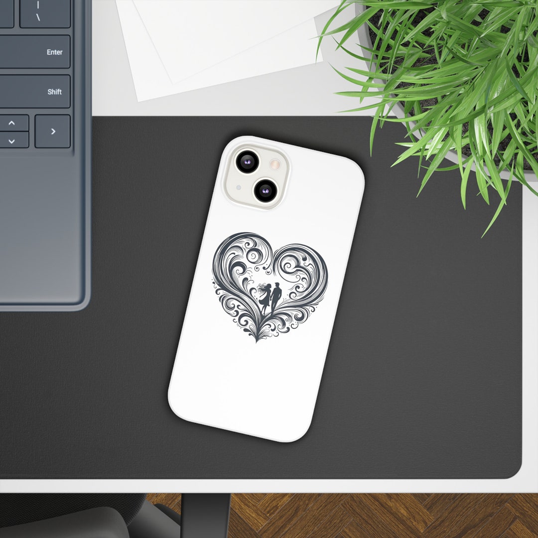 Couple and Heart Silhouette Slim Phone Case | iPhone Case | Samsung ...
