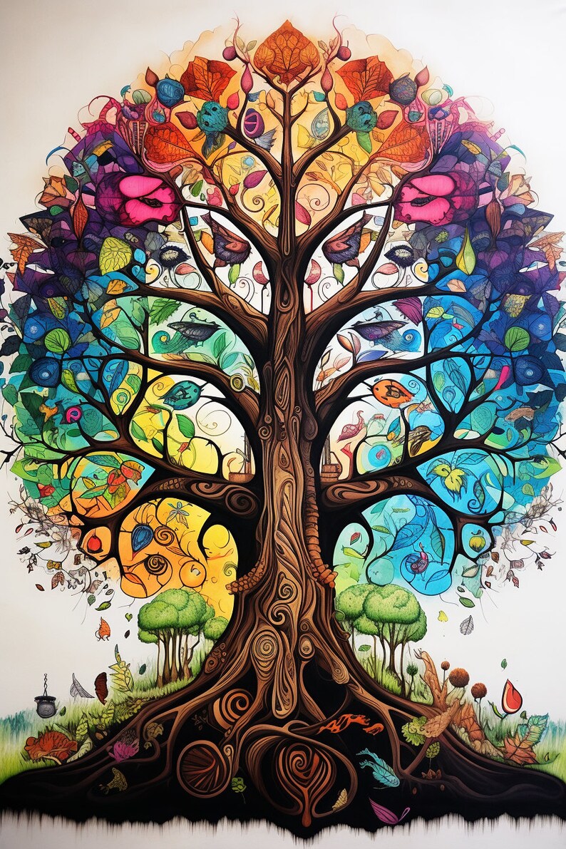 30 Tree of Life, Coloring Grayscale Pages, Coloring Pages for Adults ...