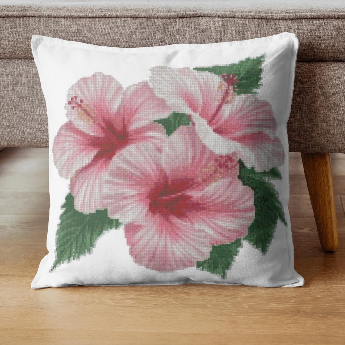 Hibiscus Flowers Cross Stitch Pattern, Watercolor Floral (PDF Pattern ...