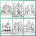 30 Victorian House, Coloring Grayscale Pages, Adult Mandala Coloring ...