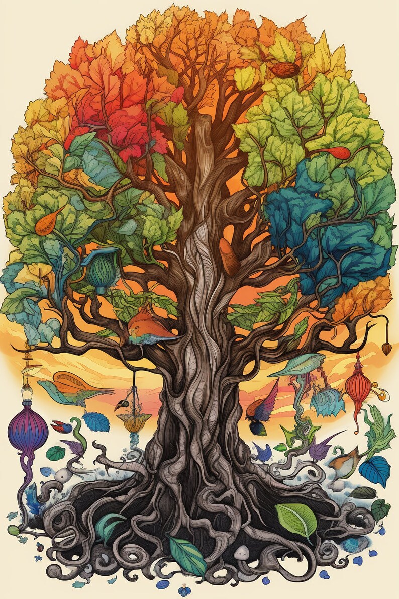 30 Tree of Life, Coloring Grayscale Pages, Coloring Pages for Adults ...