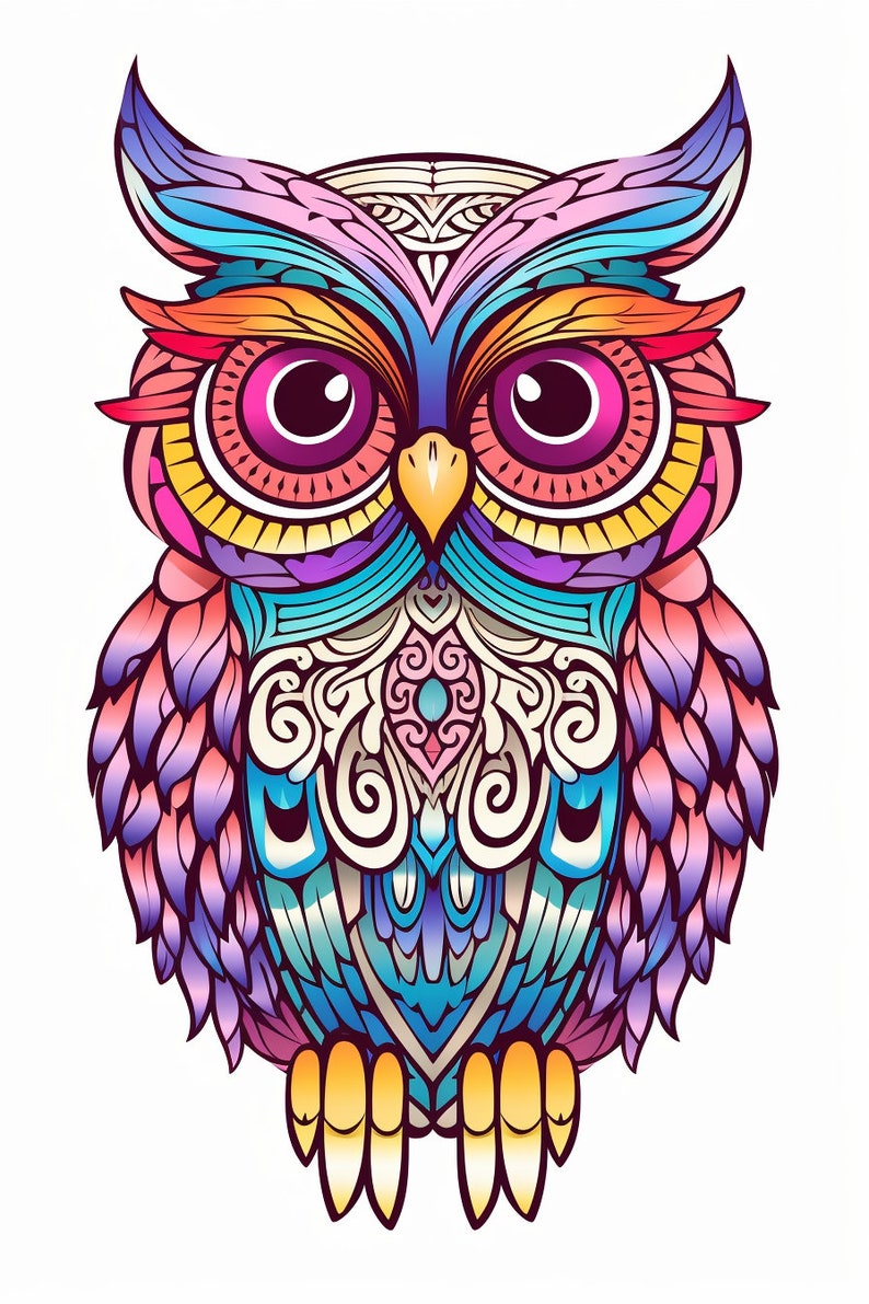 30 Owl Mandala Coloring Pages, Adult Mandala Coloring Pages, Digital ...