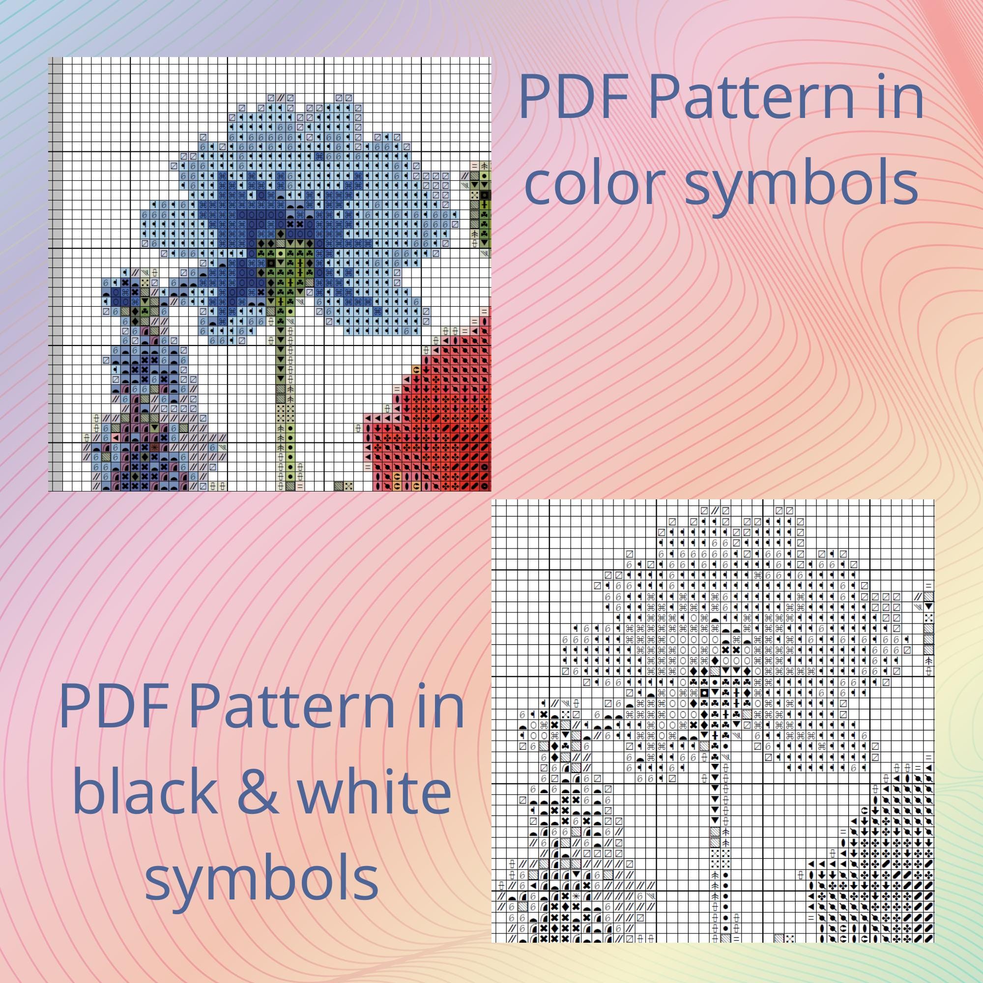 Vintage Rose Cross Stitch Pattern PDF, Cross Stitch Pattern Flowers ...