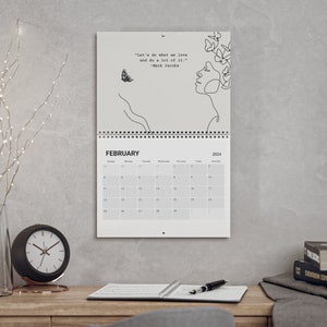 2024 Motivational Quote Calendar!! | Printable| Monthly Planner 2024 ...