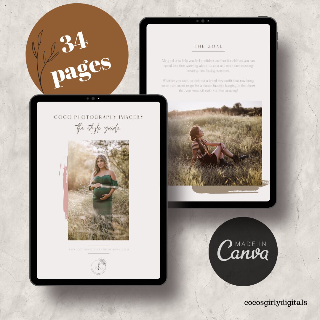 Photography Style Guide Template for Canva - Editable What to Wear ...