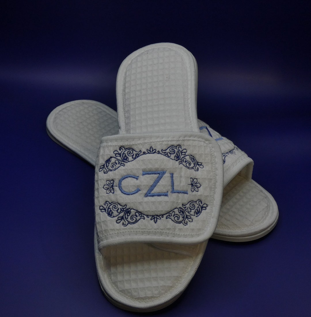 Monogrammed Spa Slippers - Etsy